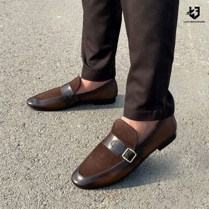 LE Premium Cow Leather Suede Bash Formel Shoe -816 – leatheremporiopk